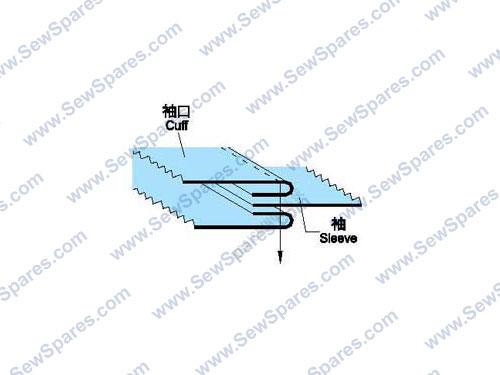 F224-L Cuff Setter - Left Single Needle Lock Stitch Sewing Machine ...