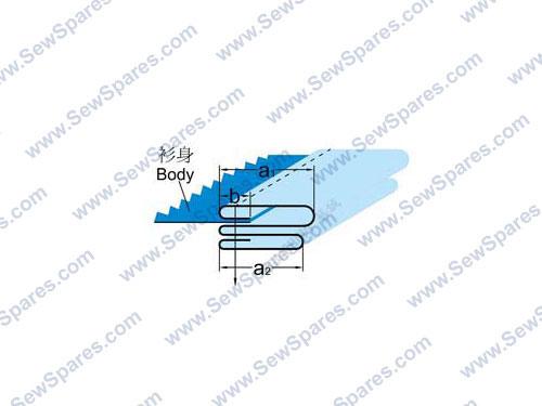 F266 Cover Placket Hemmer Single Needle Lock Stitch Sewing Machine ...