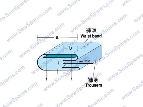 F302 / JL 142 Waist Band Folder With Interlining Multi-Needle Sewing M ...